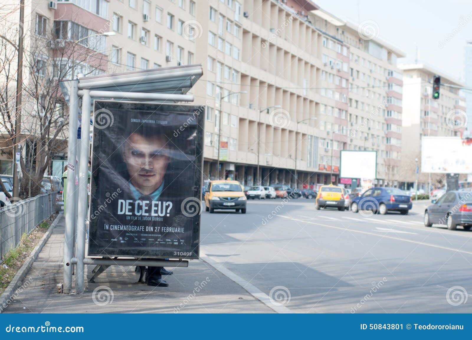 Bucharest street view editorial photo. Image of asphalt - 50843801