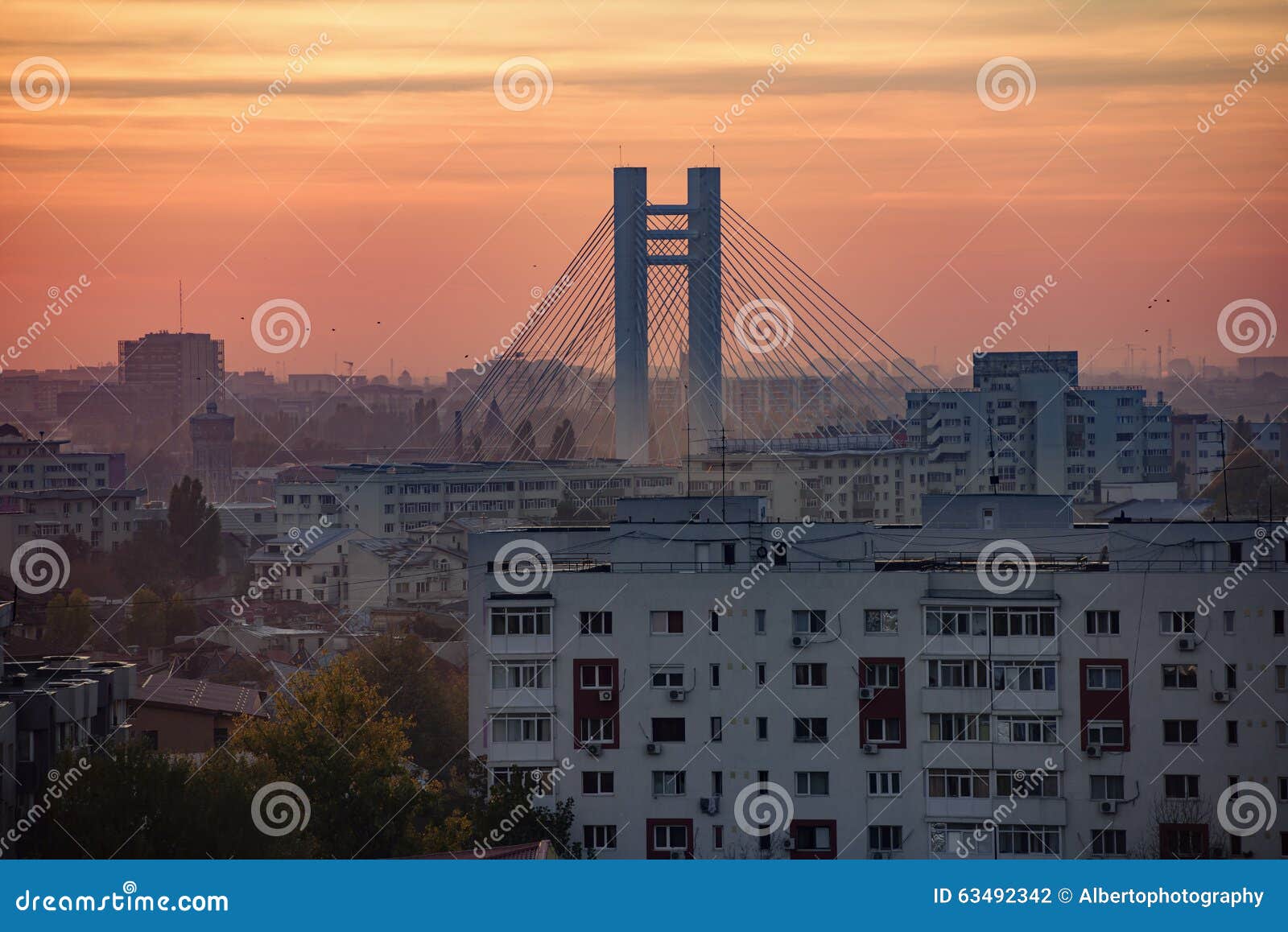 Bucharest stock photo. Image of bridge, building, basarab - 63492342