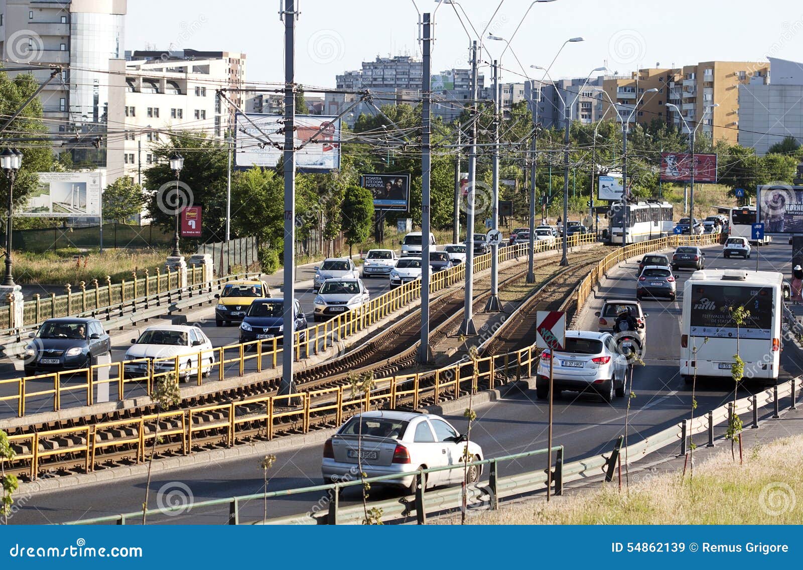 Bucharest Traffic - RAW Format Editorial Stock Image - Image of stress ...