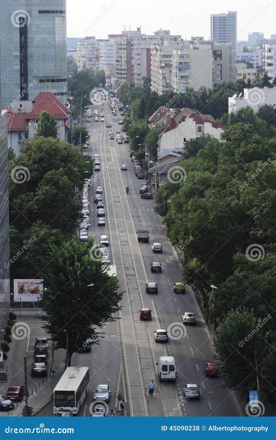 Bucharest - Traffic editorial stock photo. Image of destination - 45090238