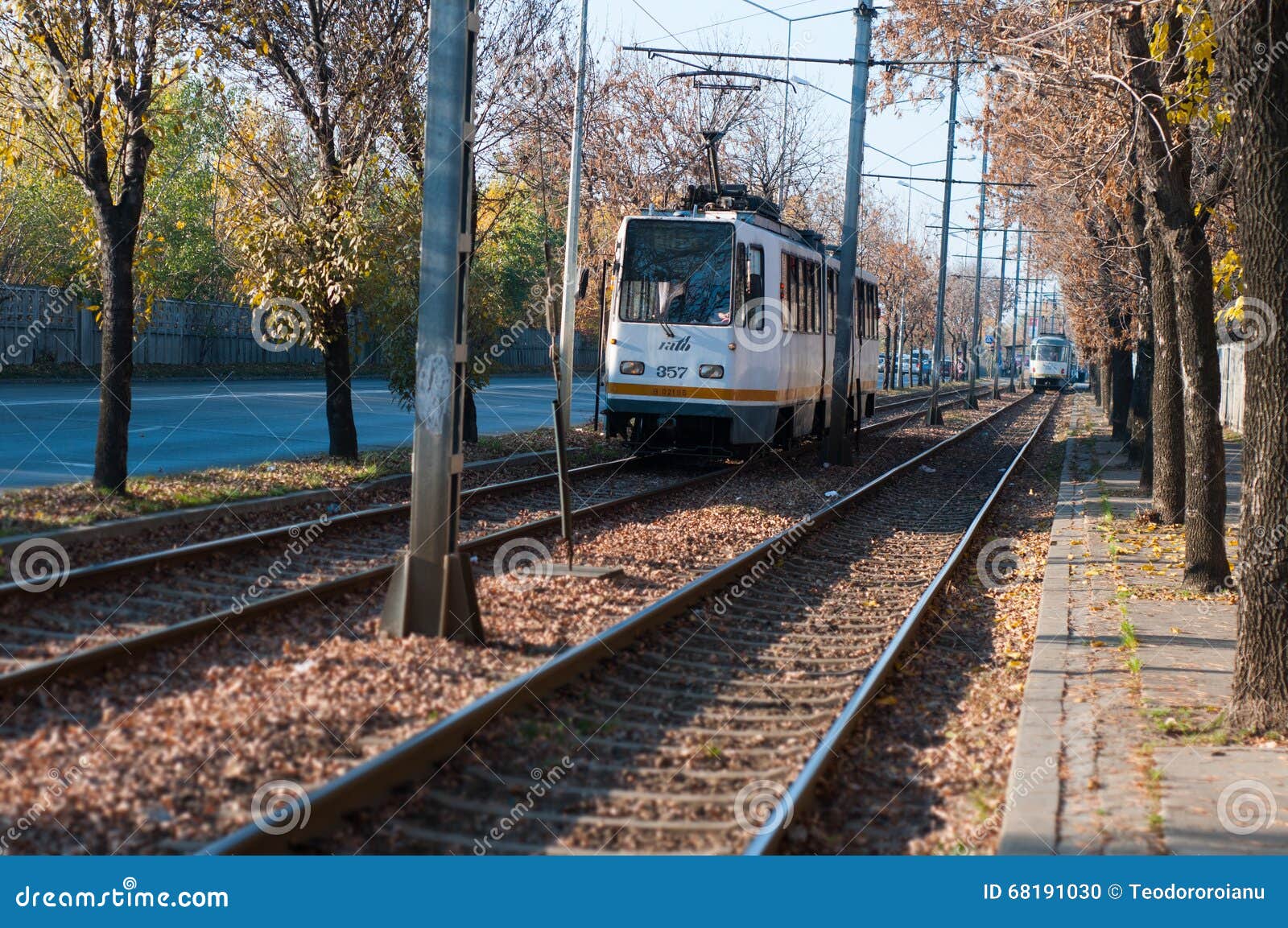 Bucharest tram tracks editorial image. Image of electric - 68191030