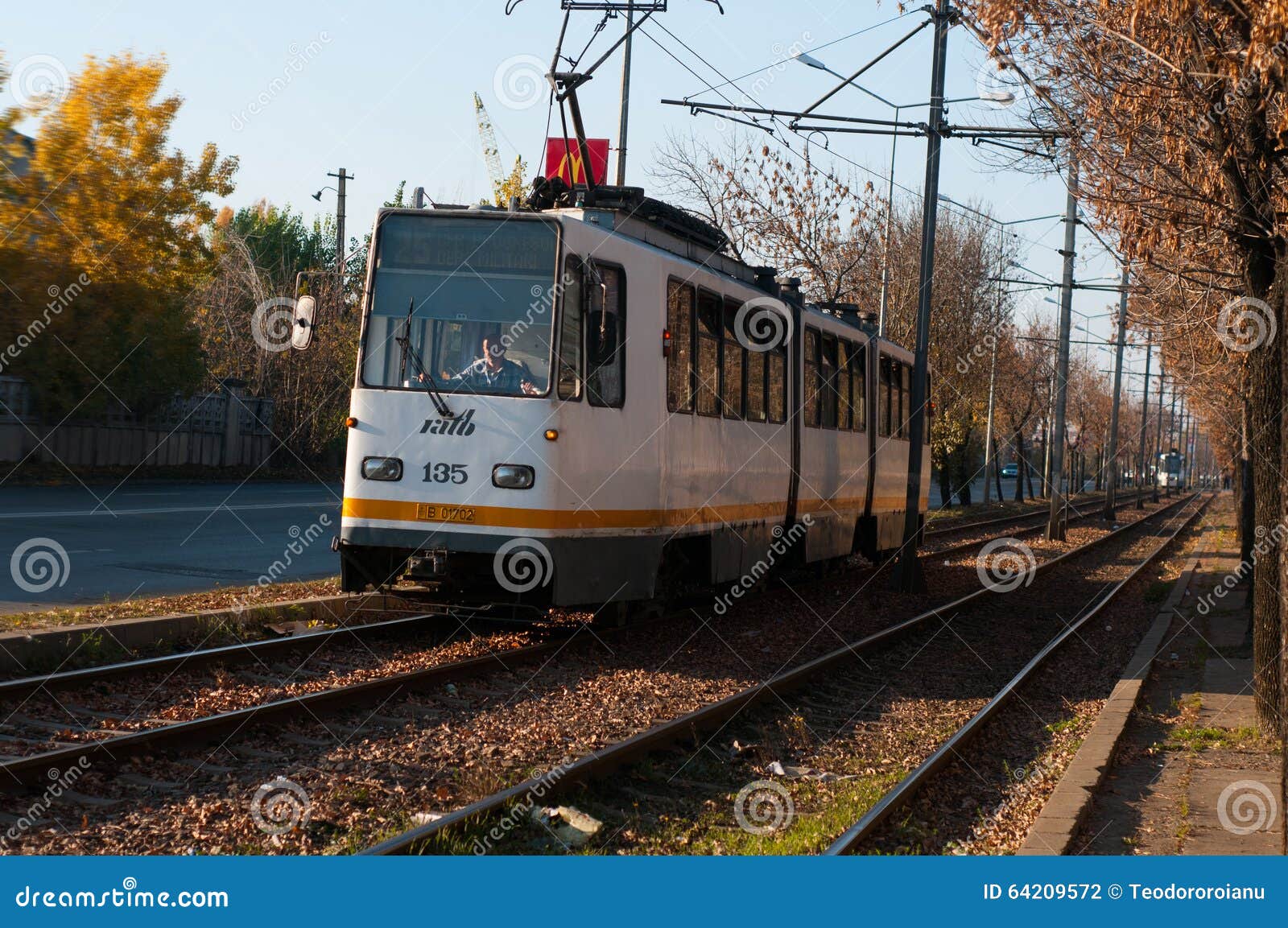 Bucharest tram transport editorial photography. Image of tracks - 64209572