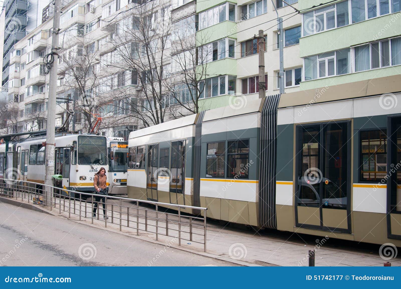 Bucharest trams editorial photography. Image of electric - 51742177