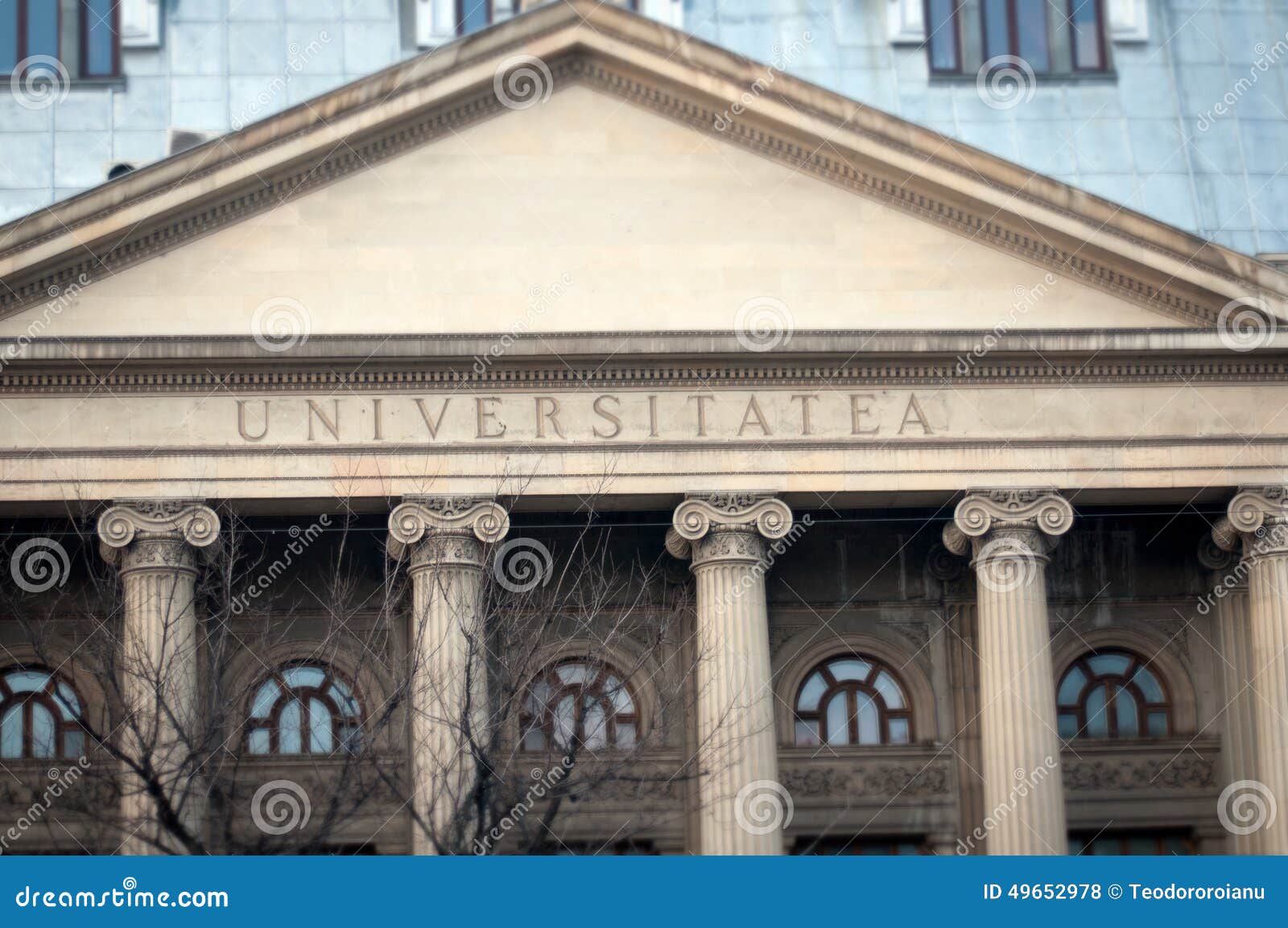 Bucharest University Front View Editorial Stock Photo - Image of ...