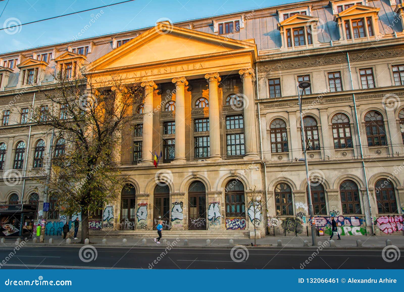 Bucharest, Romania, November 2018: Bucharest University is Covered in ...