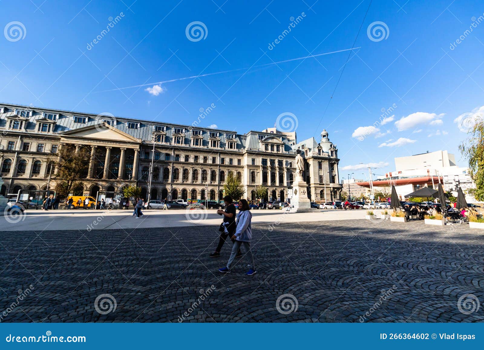 Bucharest University from the University Square in Bucharest, Romania ...