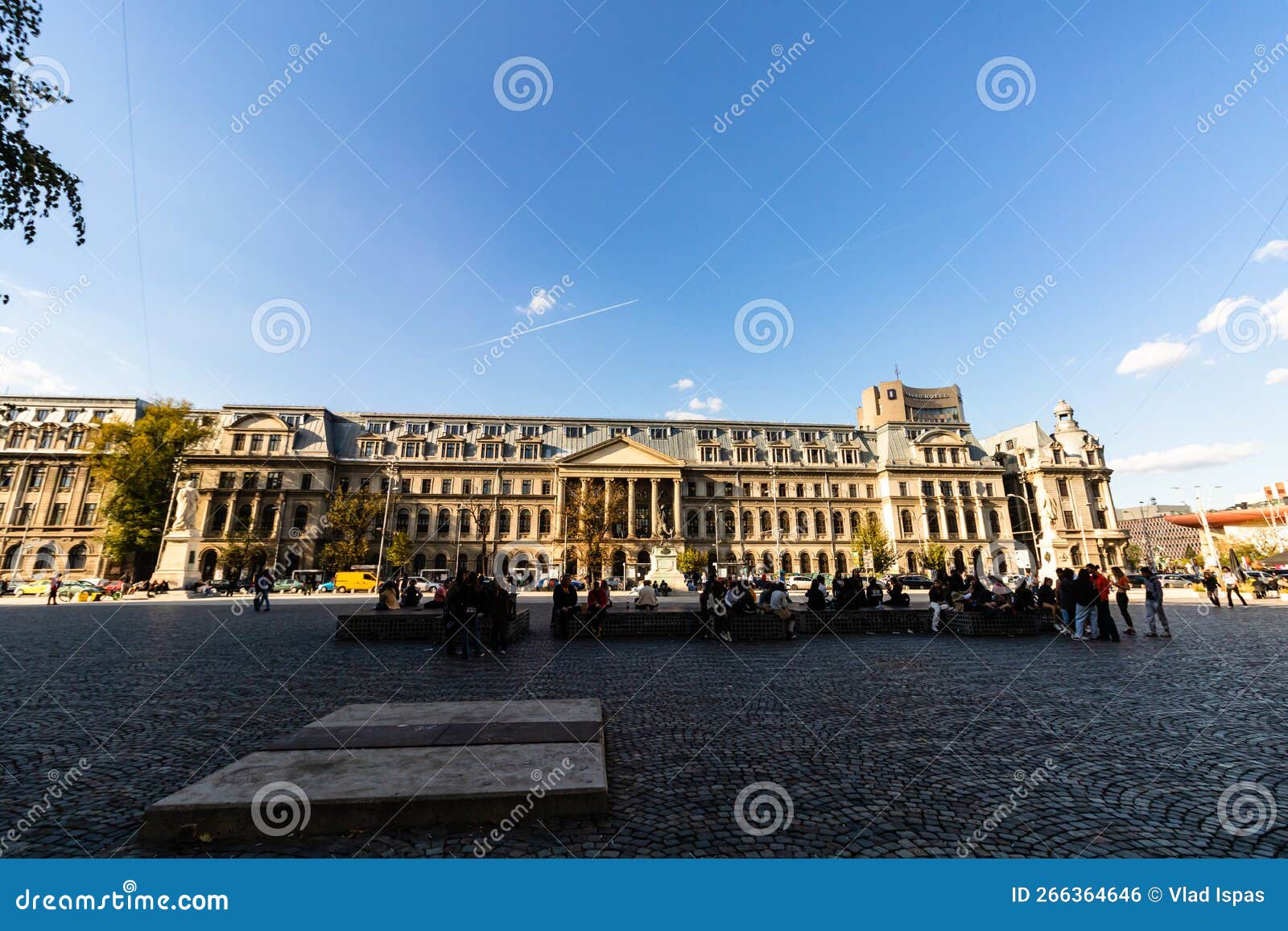 Bucharest University from the University Square in Bucharest, Romania ...