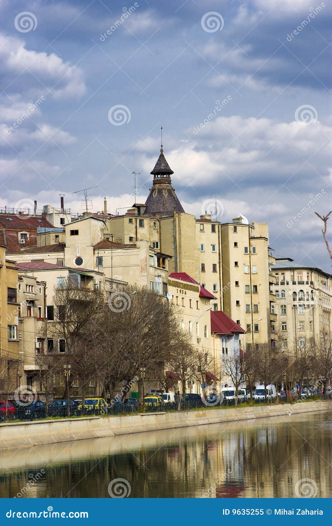 Bucharest - View Over Dambovita River Stock Image - Image of dambovita ...