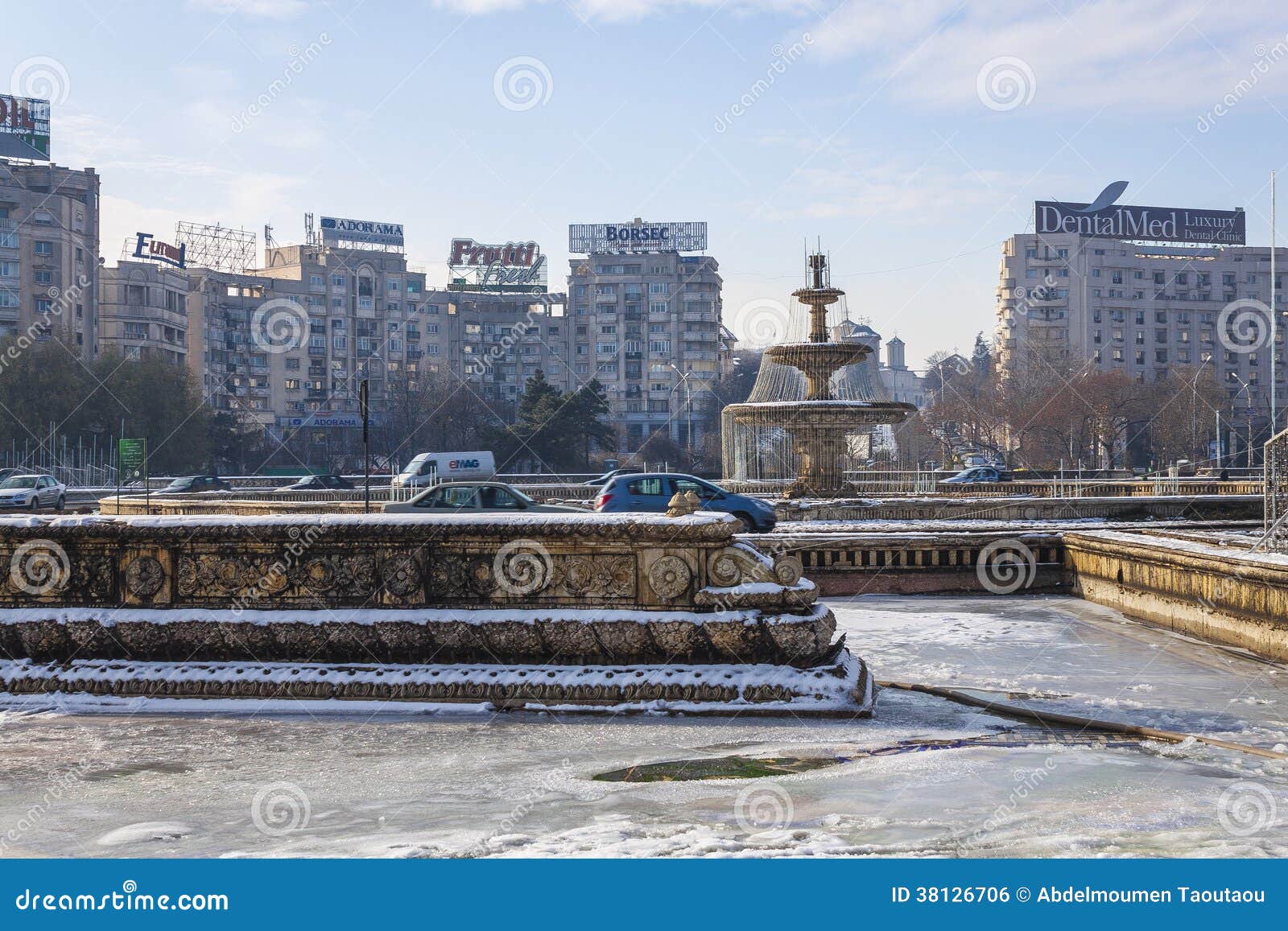 Bucharest in winter editorial photo. Image of black, deloitte - 38126706