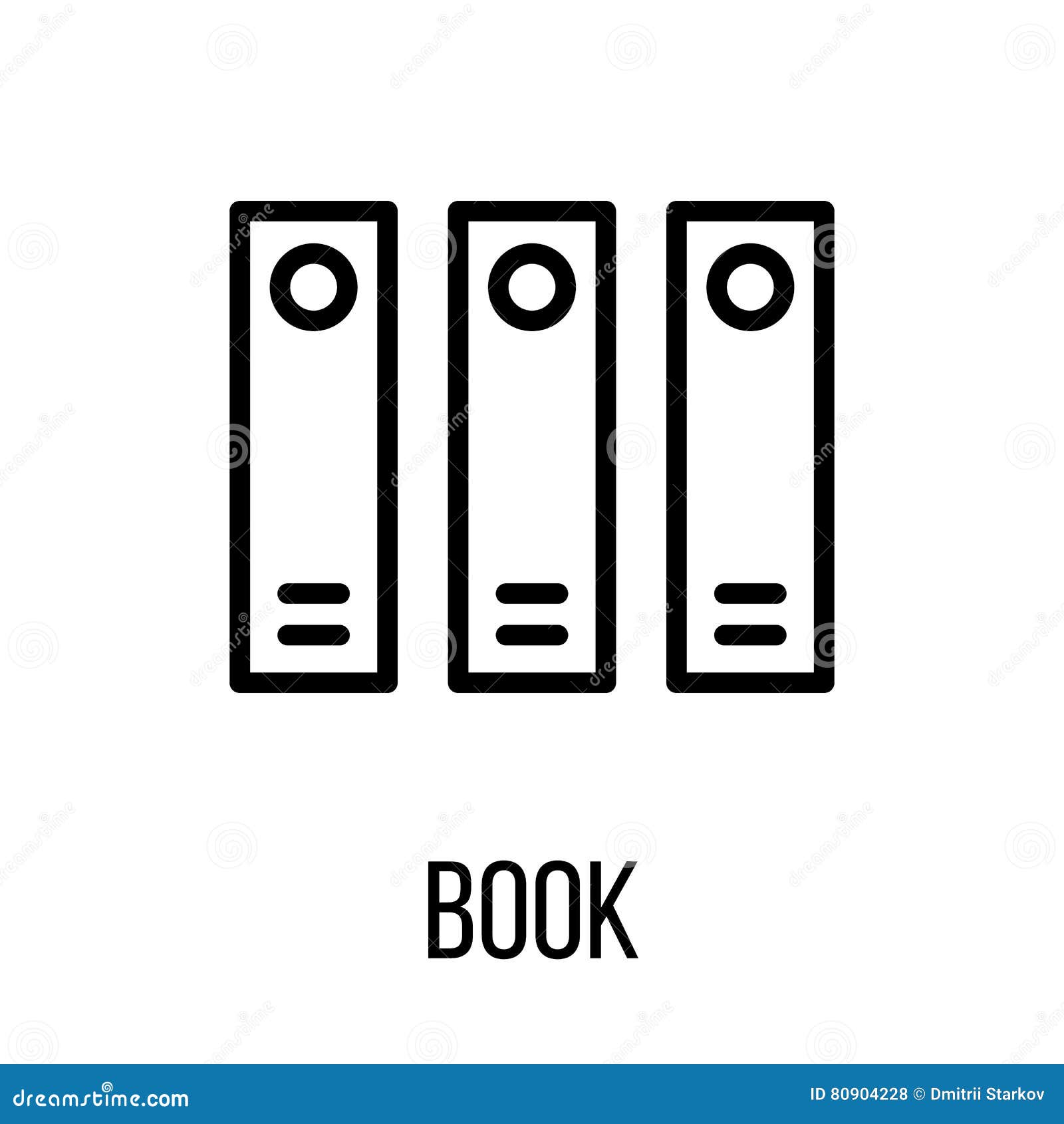 Buchen Sie Ikone Oder Logo in Der Modernen Linie Art Vektor Abbildung ...