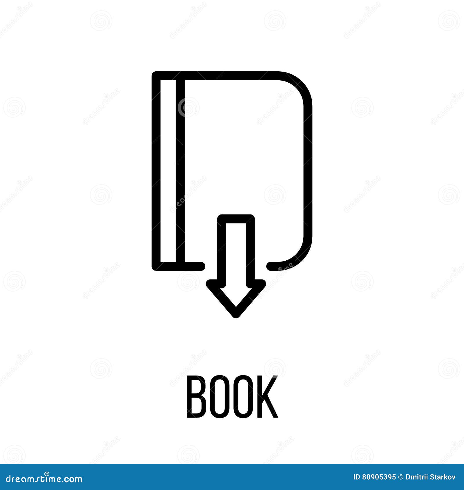 Buchen Sie Ikone Oder Logo in Der Modernen Linie Art Vektor Abbildung ...