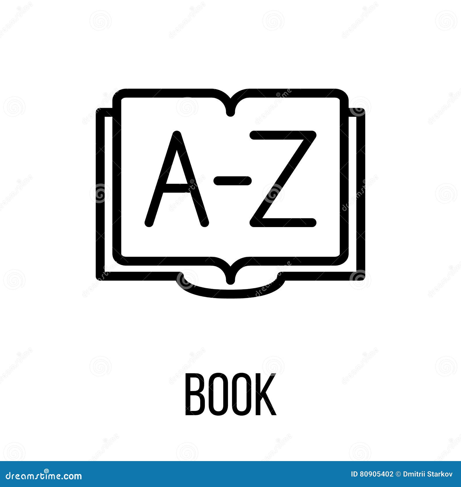 Buchen Sie Ikone Oder Logo in Der Modernen Linie Art Vektor Abbildung ...