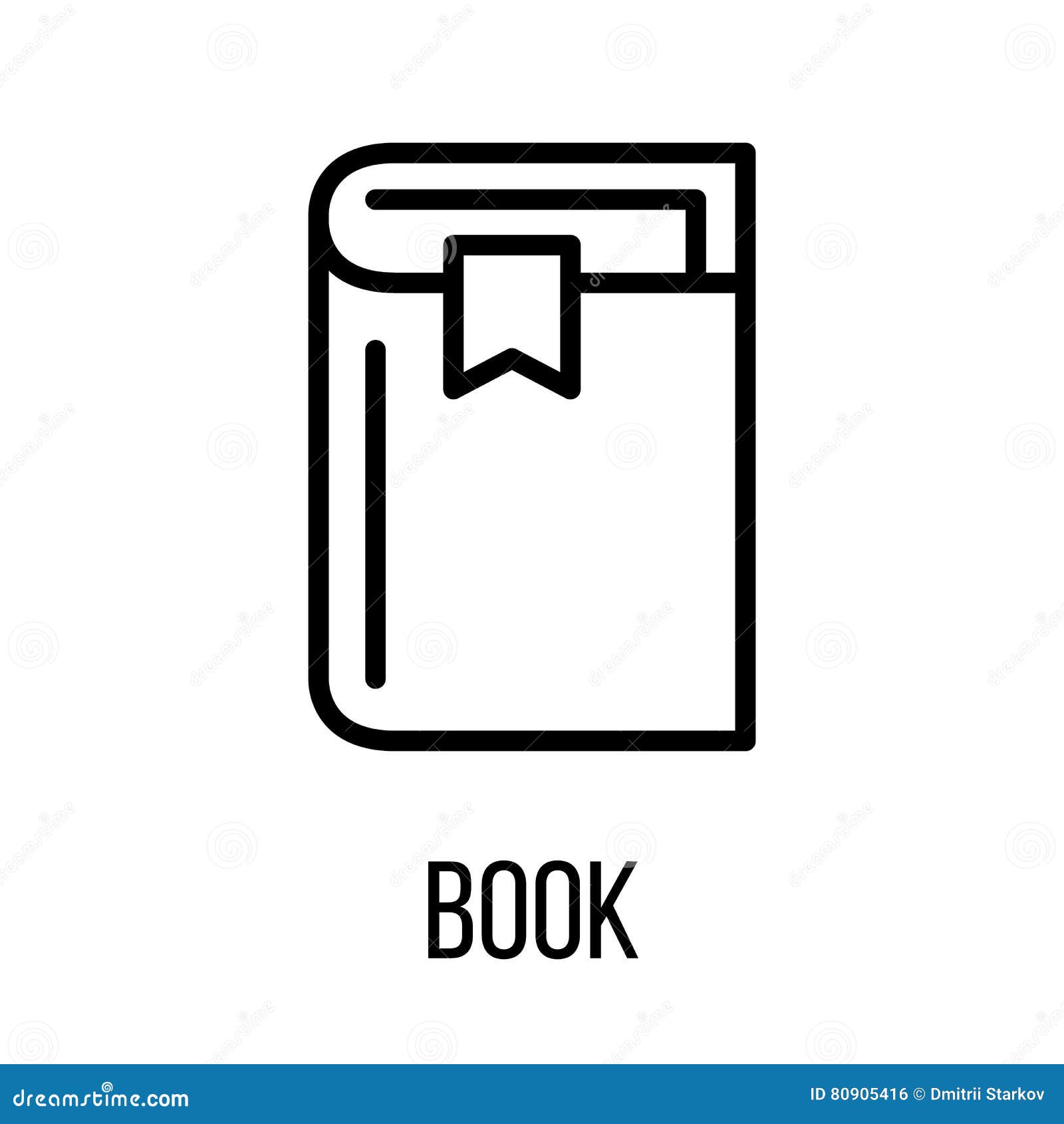 Buchen Sie Ikone Oder Logo in Der Modernen Linie Art Vektor Abbildung ...