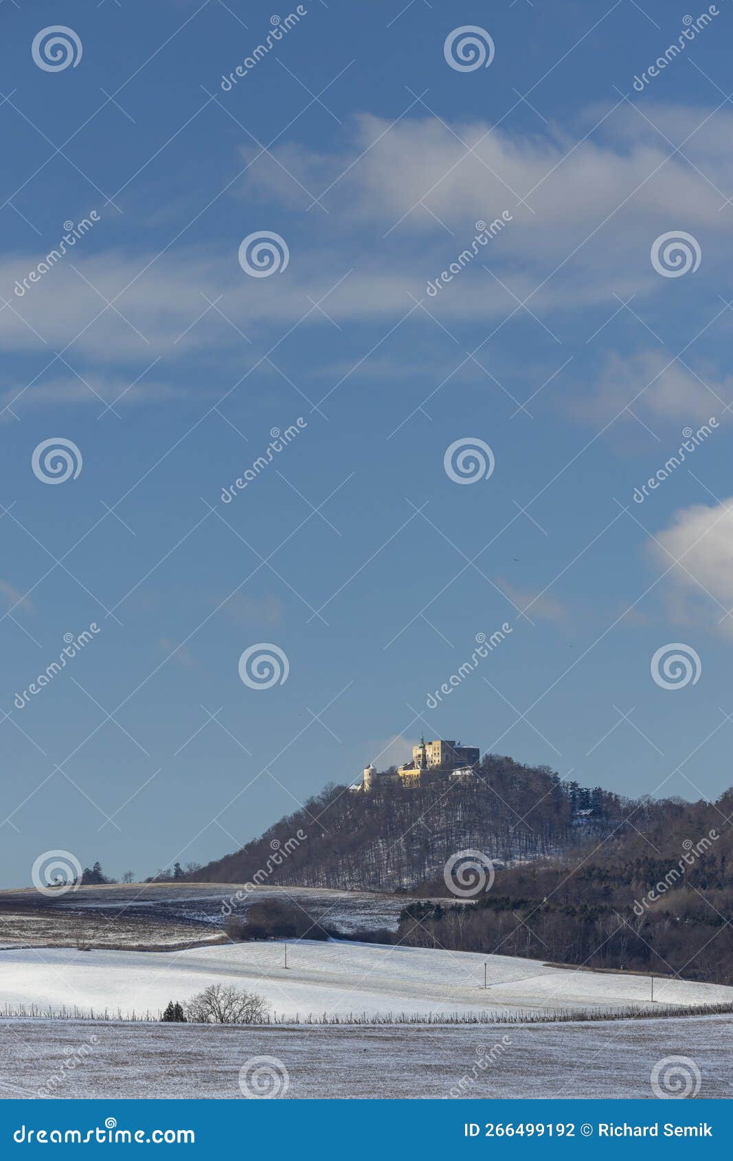 Buchlov Castle in Winter, Czech Republic Stock Photo - Image of field ...