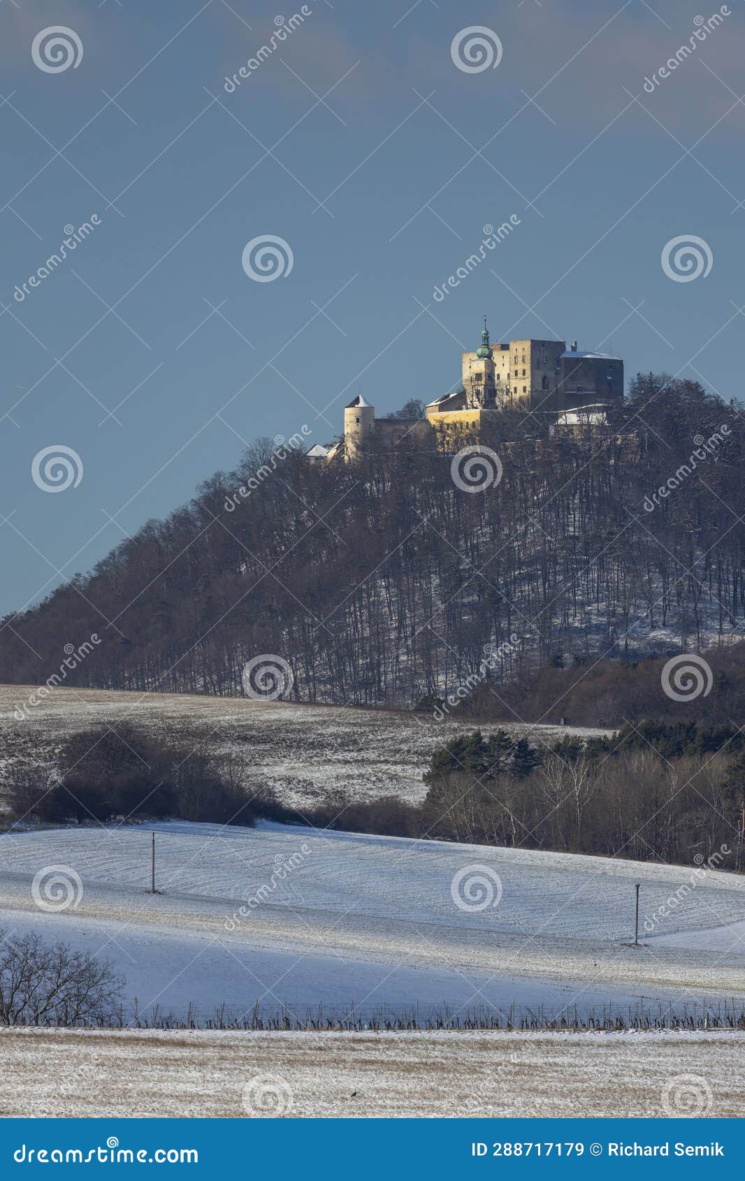 Buchlov Castle in Winter, Czech Republic Stock Image - Image of ...