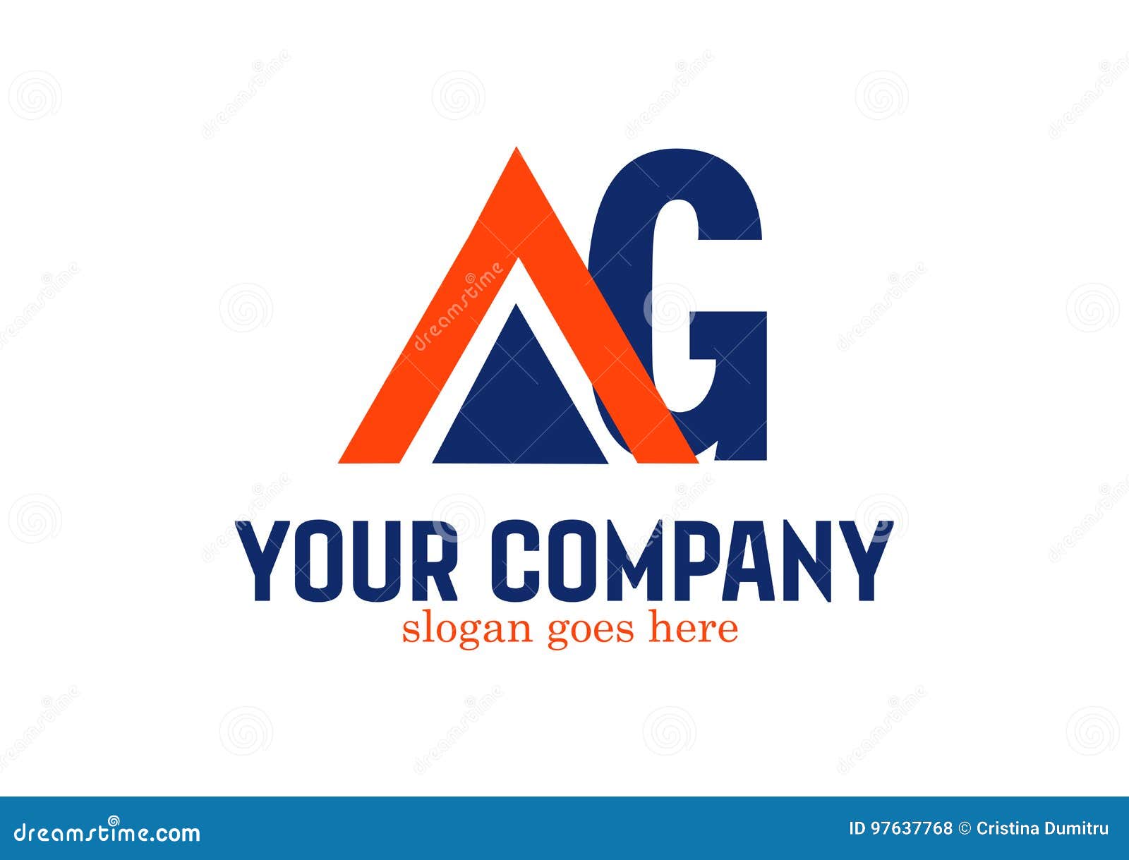 Buchstabe AG Logo Design Vector Vektor Abbildung - Illustration von ...