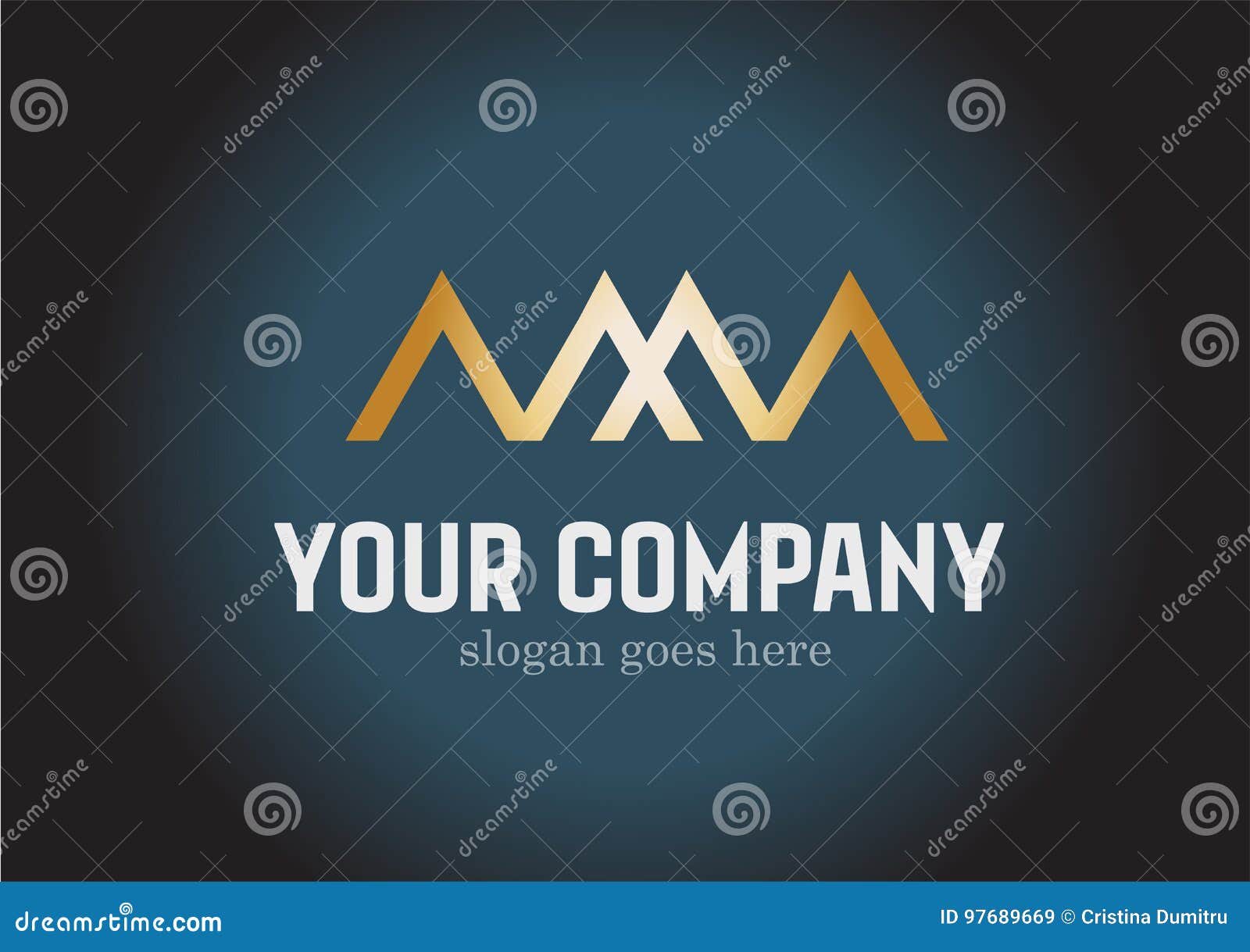 Buchstabe Millimeter Goldener Logo Design Vector Vektor Abbildung ...
