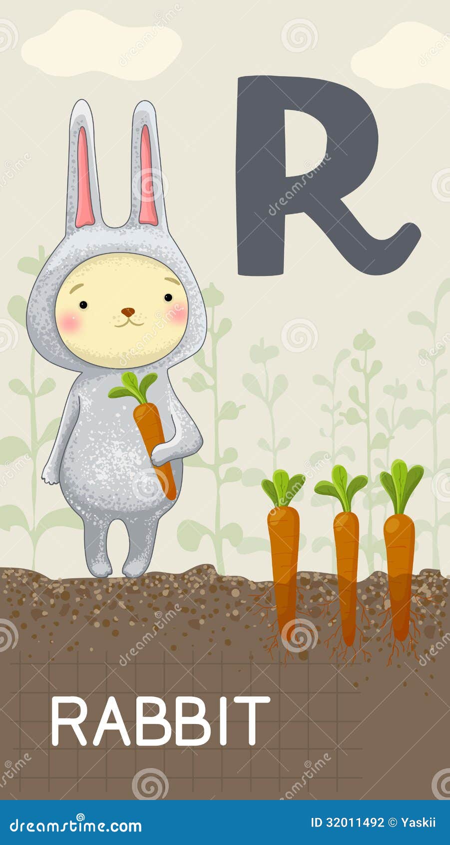 Buchstabe R, Tier-ABC vektor abbildung. Illustration von ikone - 32011492