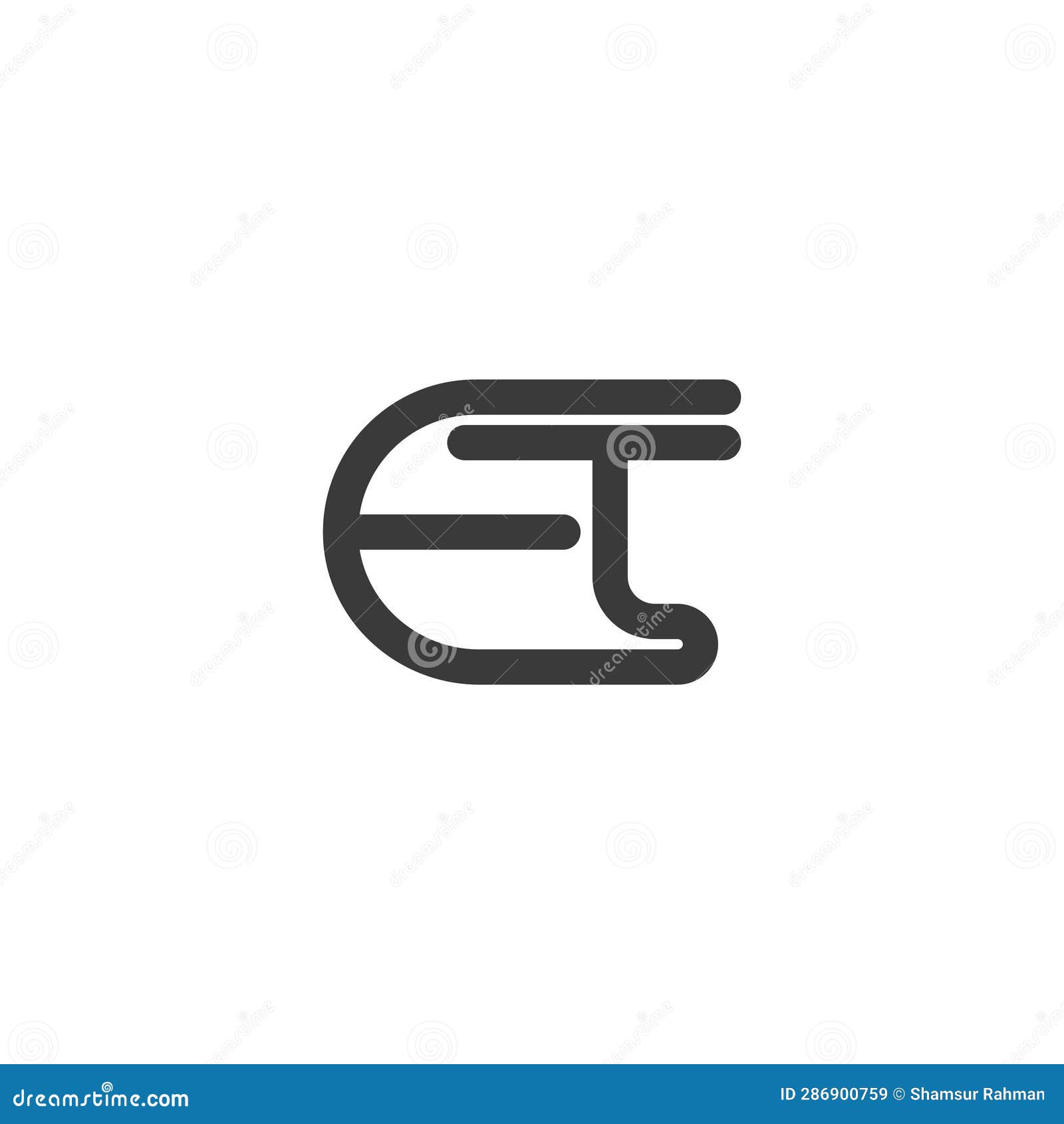 Buchstaben Logo et t und e vektor abbildung. Illustration von firma ...