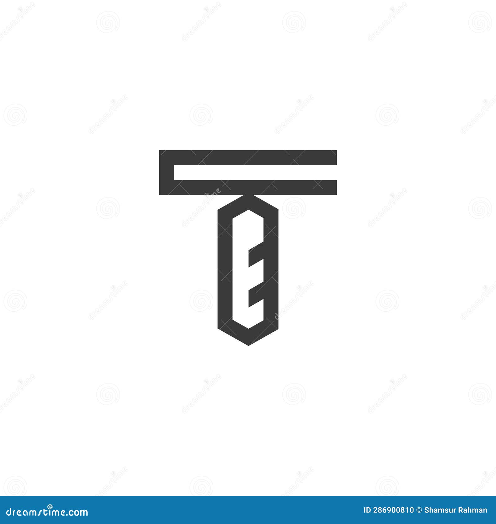 Buchstaben Logo et t und e vektor abbildung. Illustration von element ...