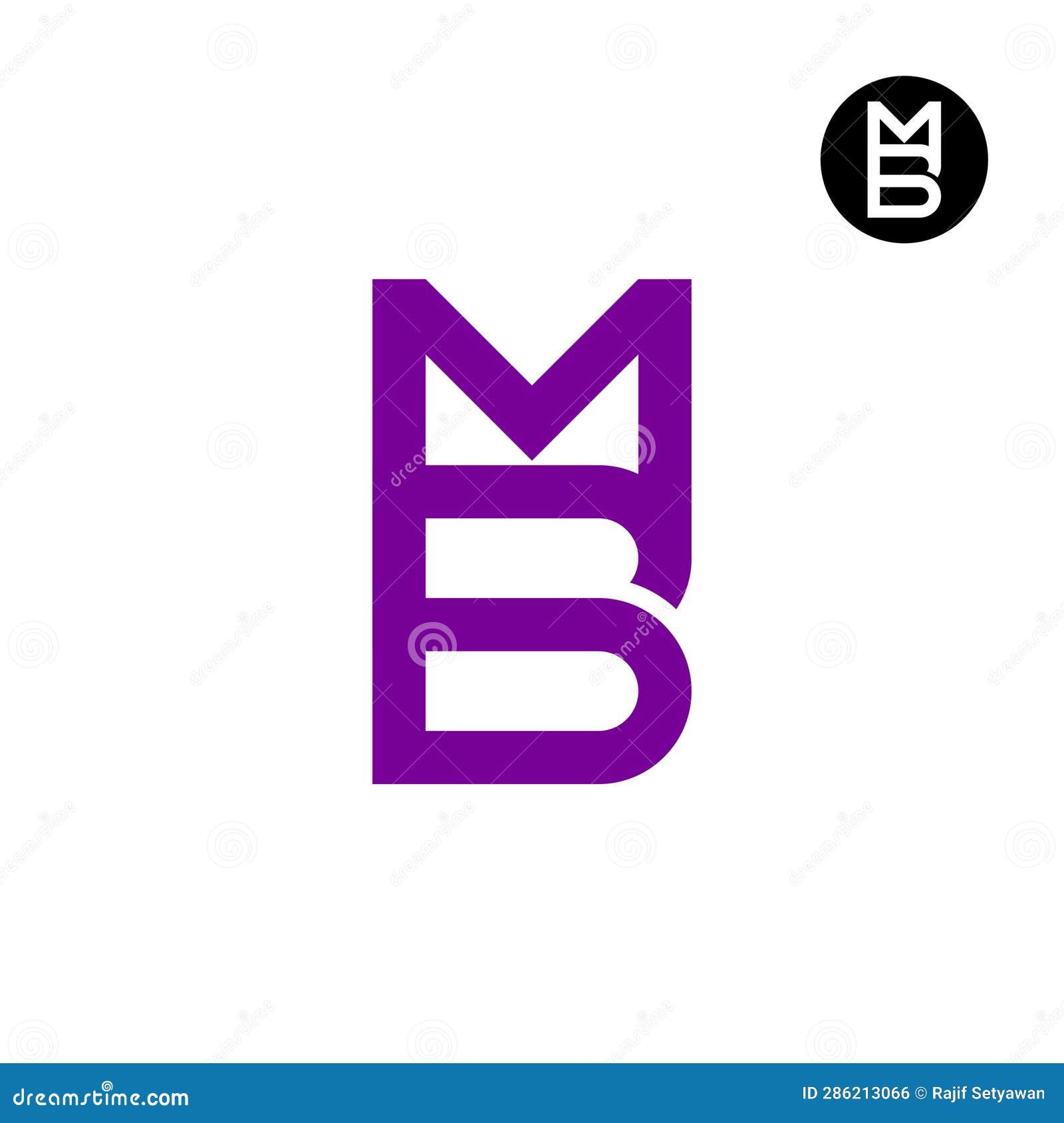 Buchstaben Mbm Monogramm Logo-Design Einfach Stapeln Vektor Abbildung ...