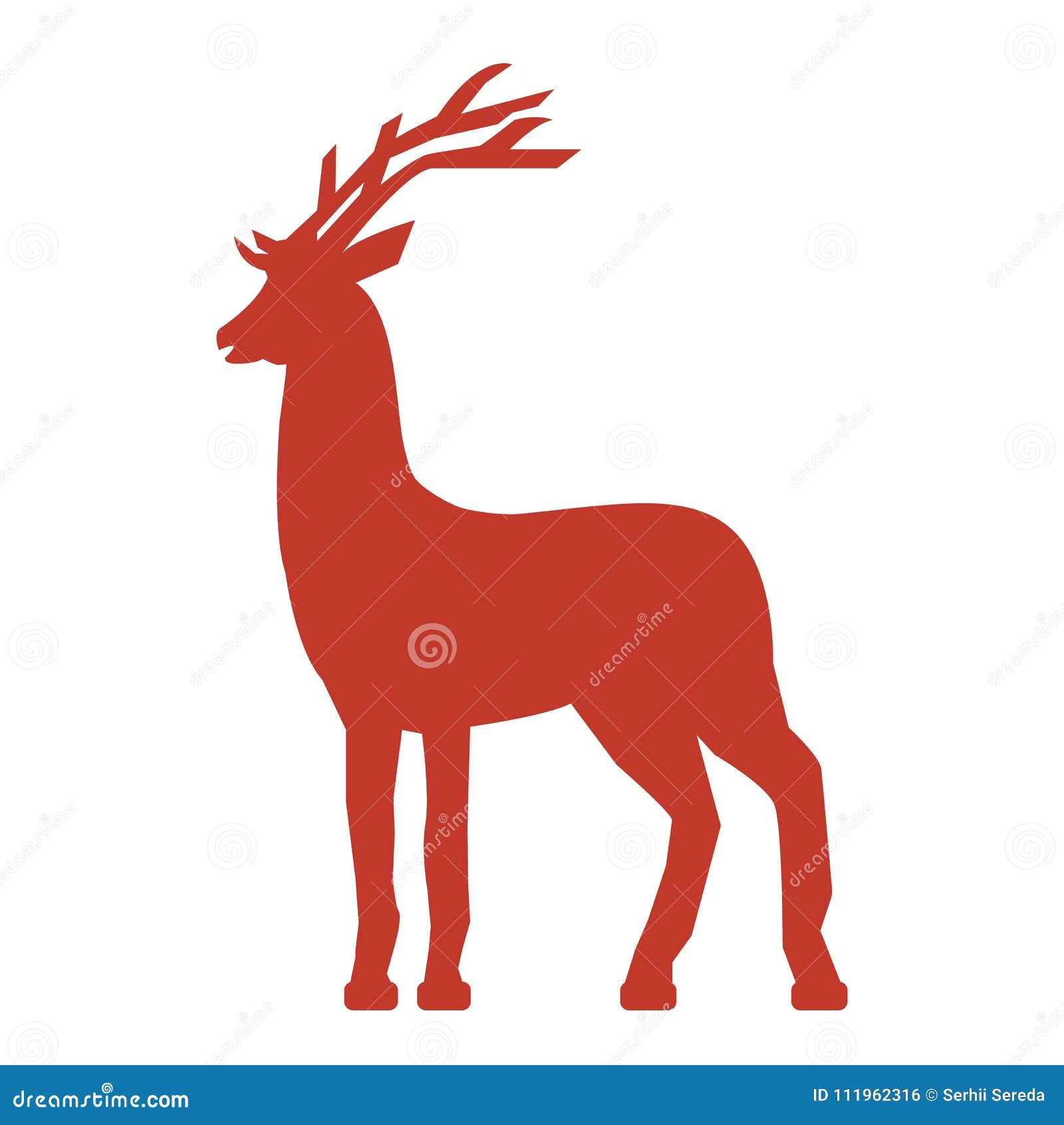 Buck Icon on White Background. Stock Illustration - Illustration of ...