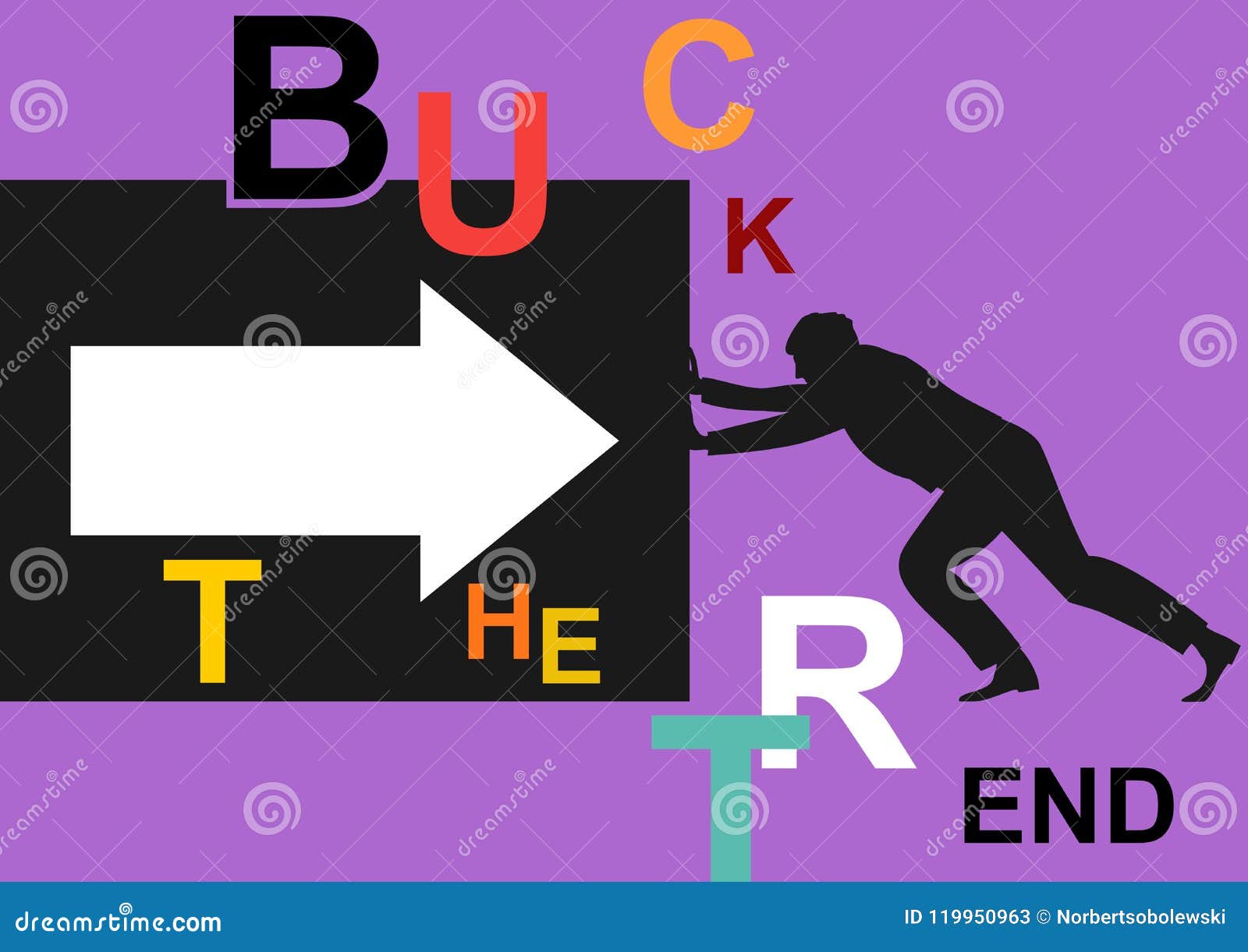 Buck The Trend. Cartoon Vector | CartoonDealer.com #119951003 Buck The Trend. Cartoon Vector | CartoonDealer.com #119951003