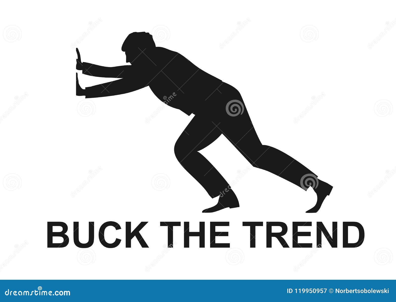 Buck The Trend. Cartoon Vector | CartoonDealer.com #119951003 Buck The Trend. Cartoon Vector | CartoonDealer.com #119951003