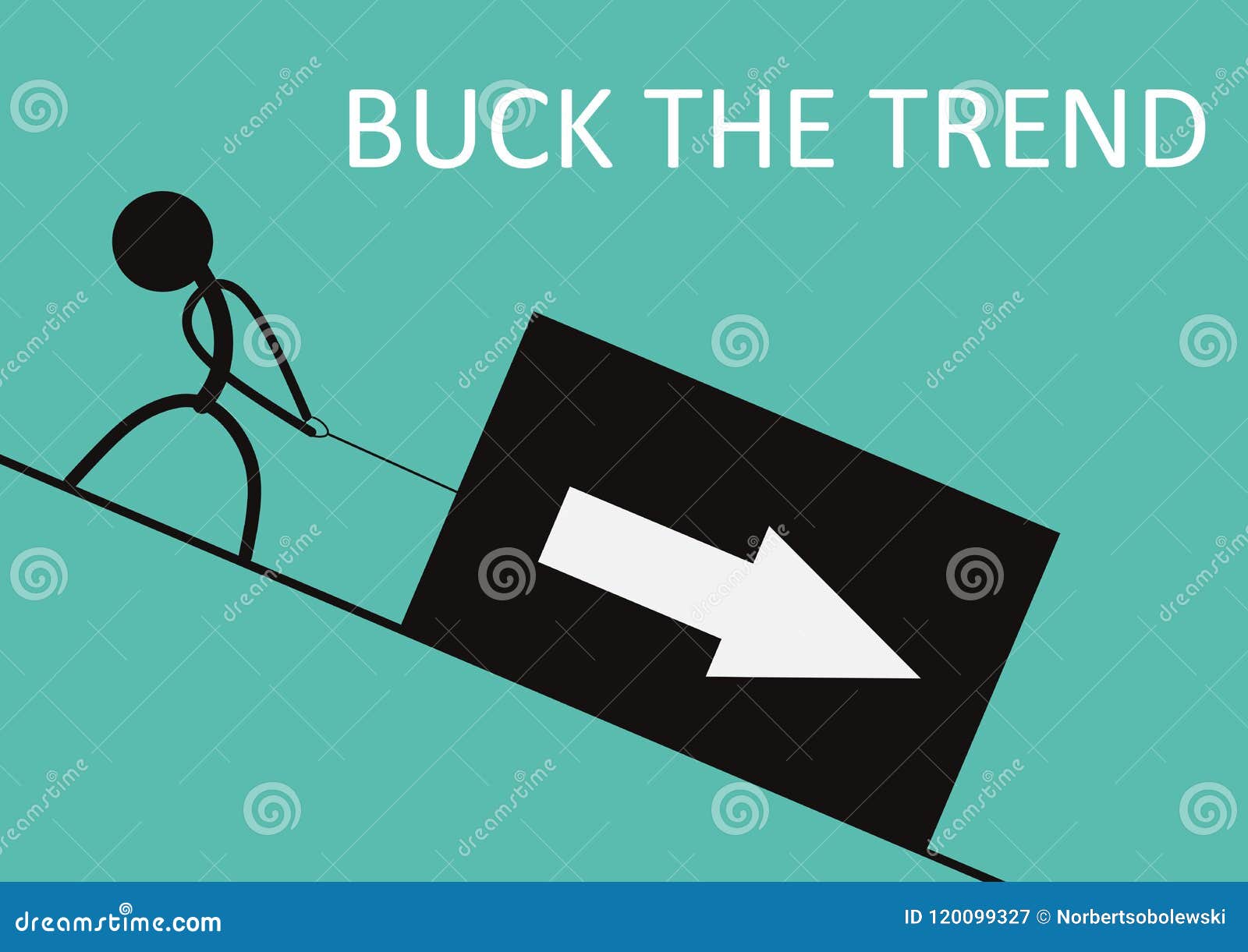 Buck The Trend. Cartoon Vector | CartoonDealer.com #119951003 Buck The Trend. Cartoon Vector | CartoonDealer.com #119951003