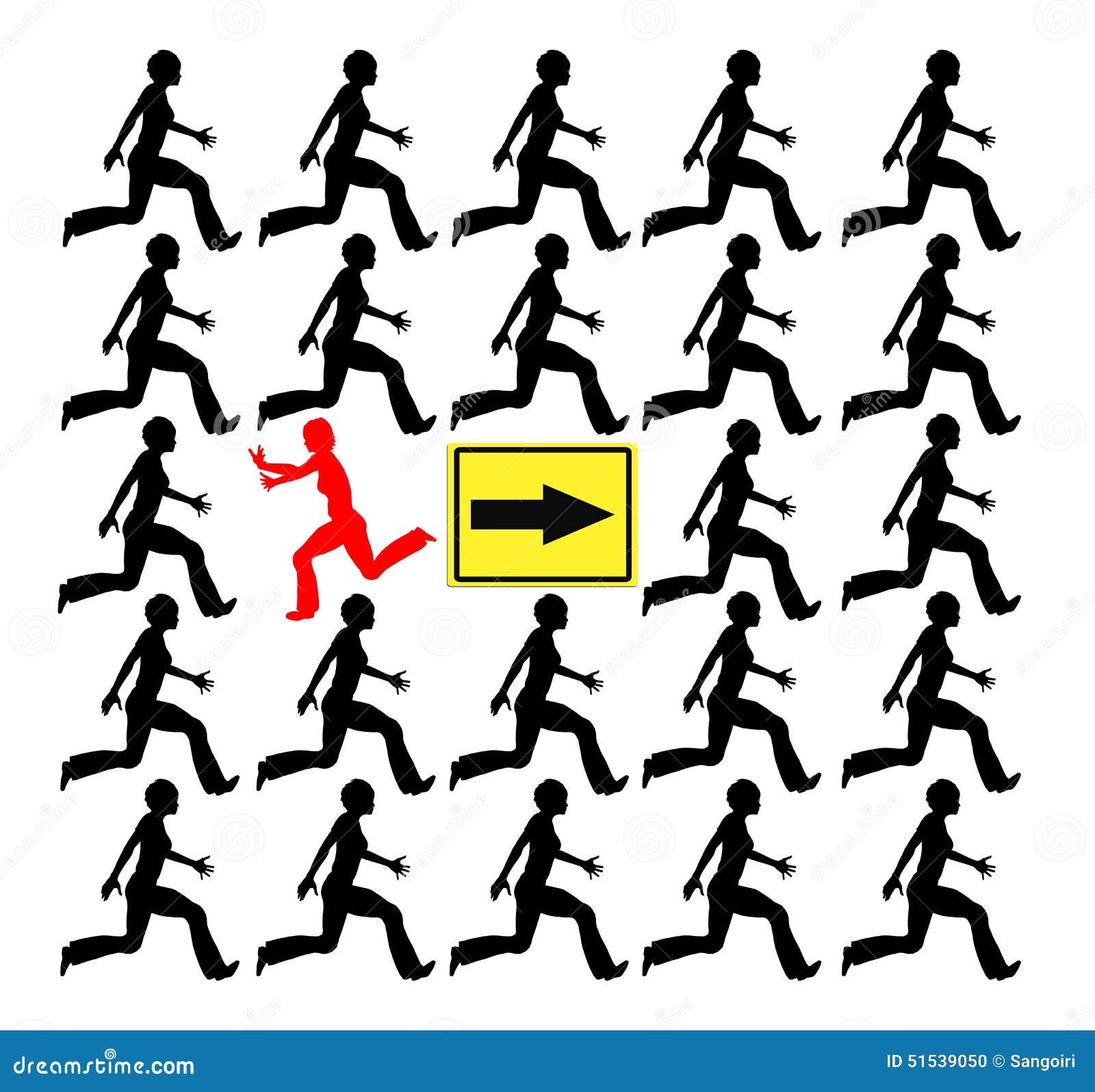 Buck The Trend. Cartoon Vector | CartoonDealer.com #119950957 Buck The Trend. Cartoon Vector | CartoonDealer.com #119950957