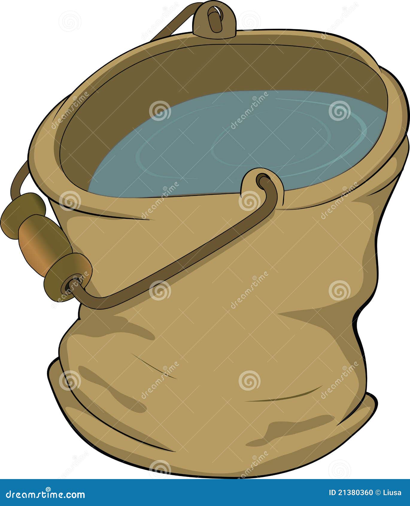 Bucket. Cartoon stock vector. Illustration of cartoon - 21380360