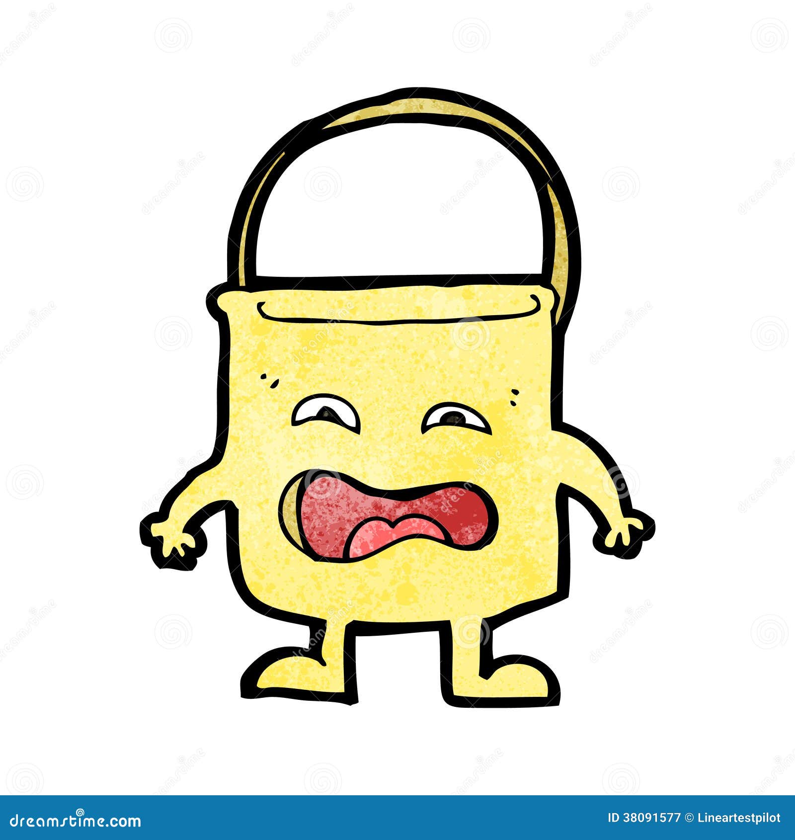 Bucket cartoon character stock vector. Illustration of drawn - 38091577