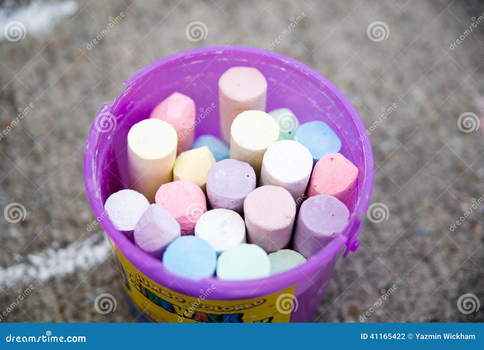 Bucket of chalk stock photo. Image of outdoors, activity - 41165422