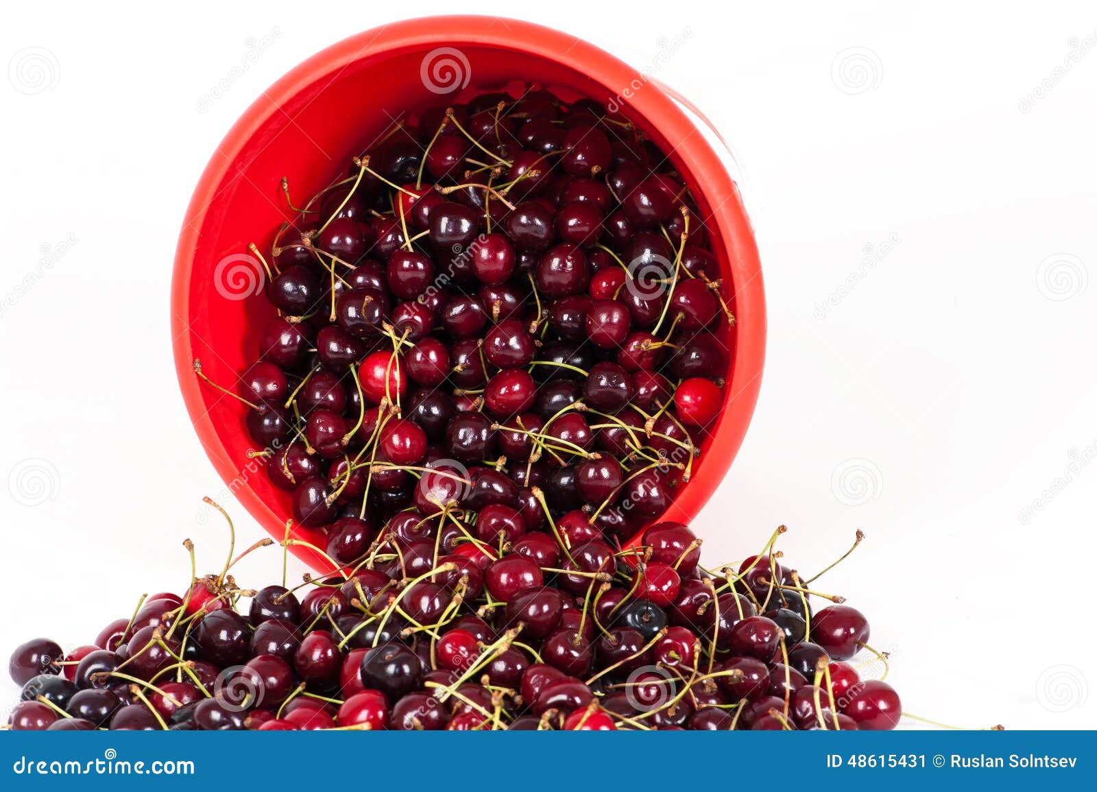 Bucket with Cherry Isolated Stock Image - Image of natural, ingredients ...