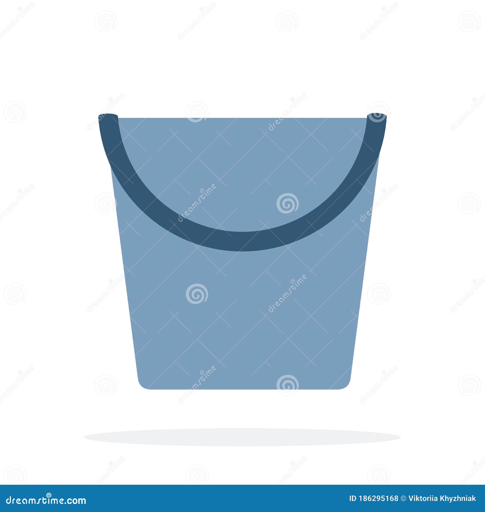 Bucket for Cleaning Flat Isolated Stock Vector - Illustration of ...