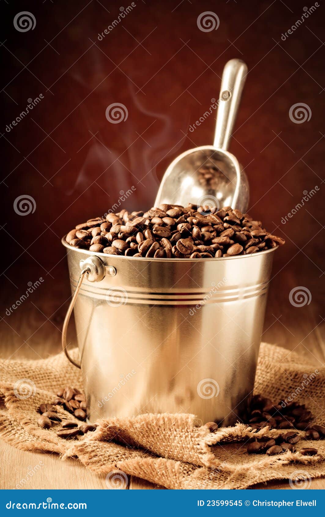 Bucket of Coffee Beans stock image. Image of scoop, sack - 23599545