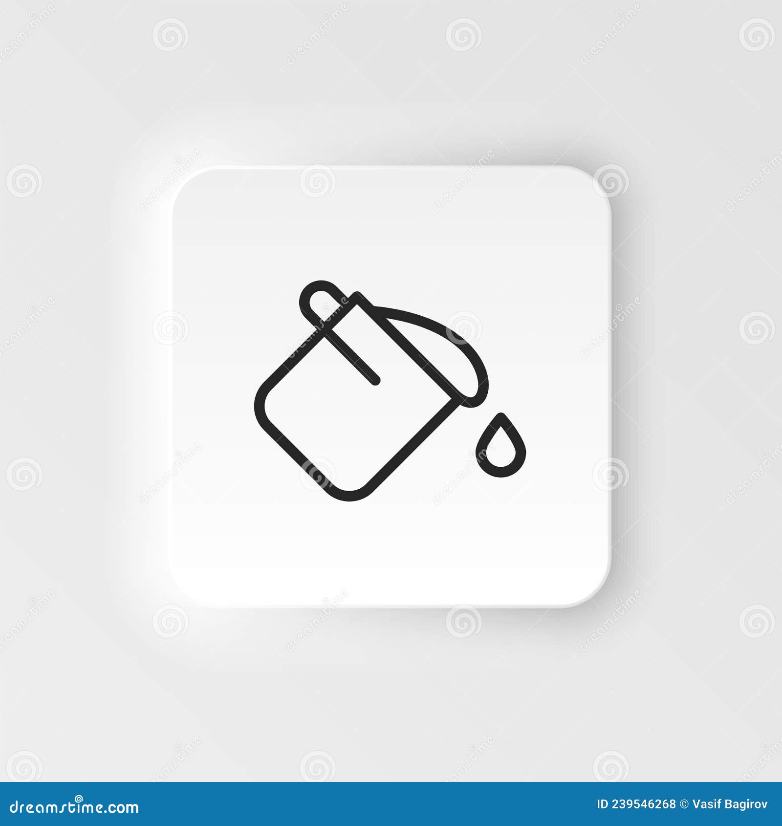 Bucket, Color, Fill Vector Icon. Element of Design Tool for Mobile ...