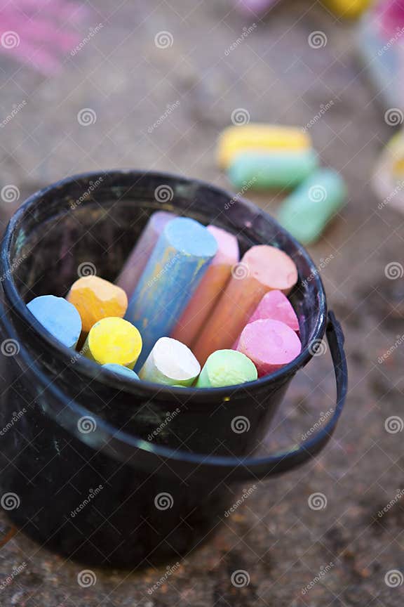 Bucket of crayons stock image. Image of creativity, creative - 26567373