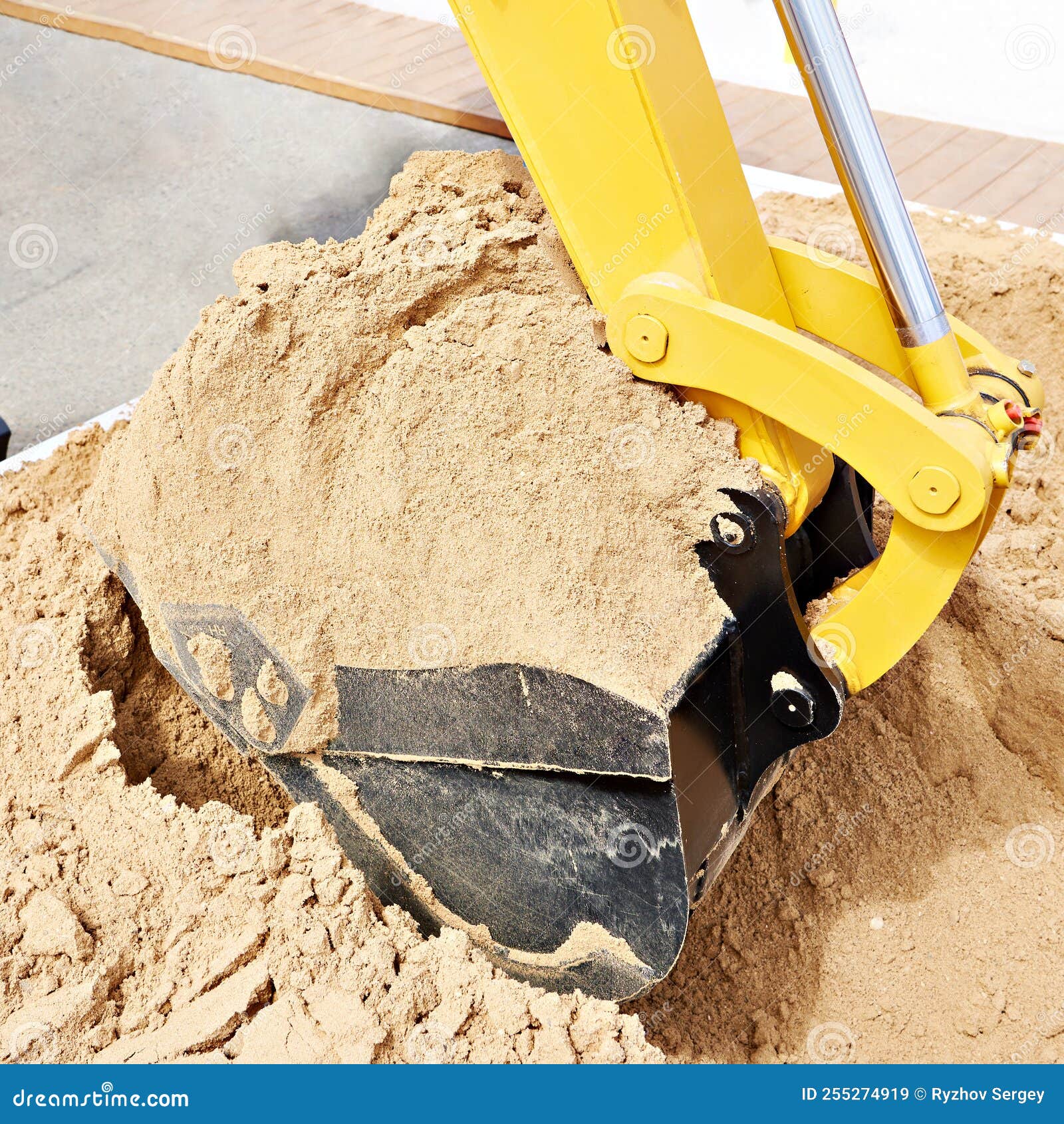 Bucket of Excavator with Sand Stock Image - Image of bucket, digger ...