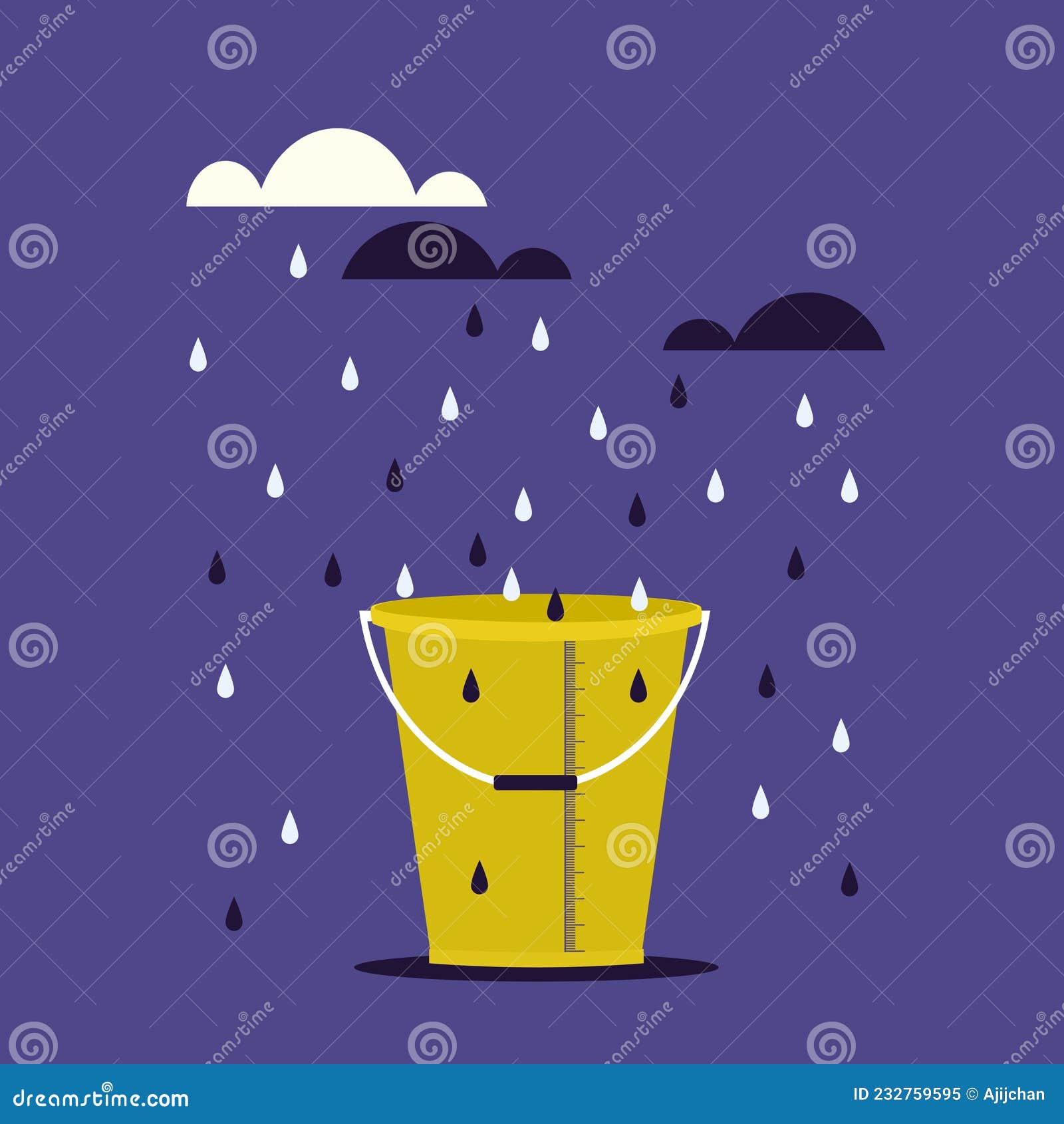 Rain Water is Collecting in a Bucket. Concept for Rain Water Harvesting ...