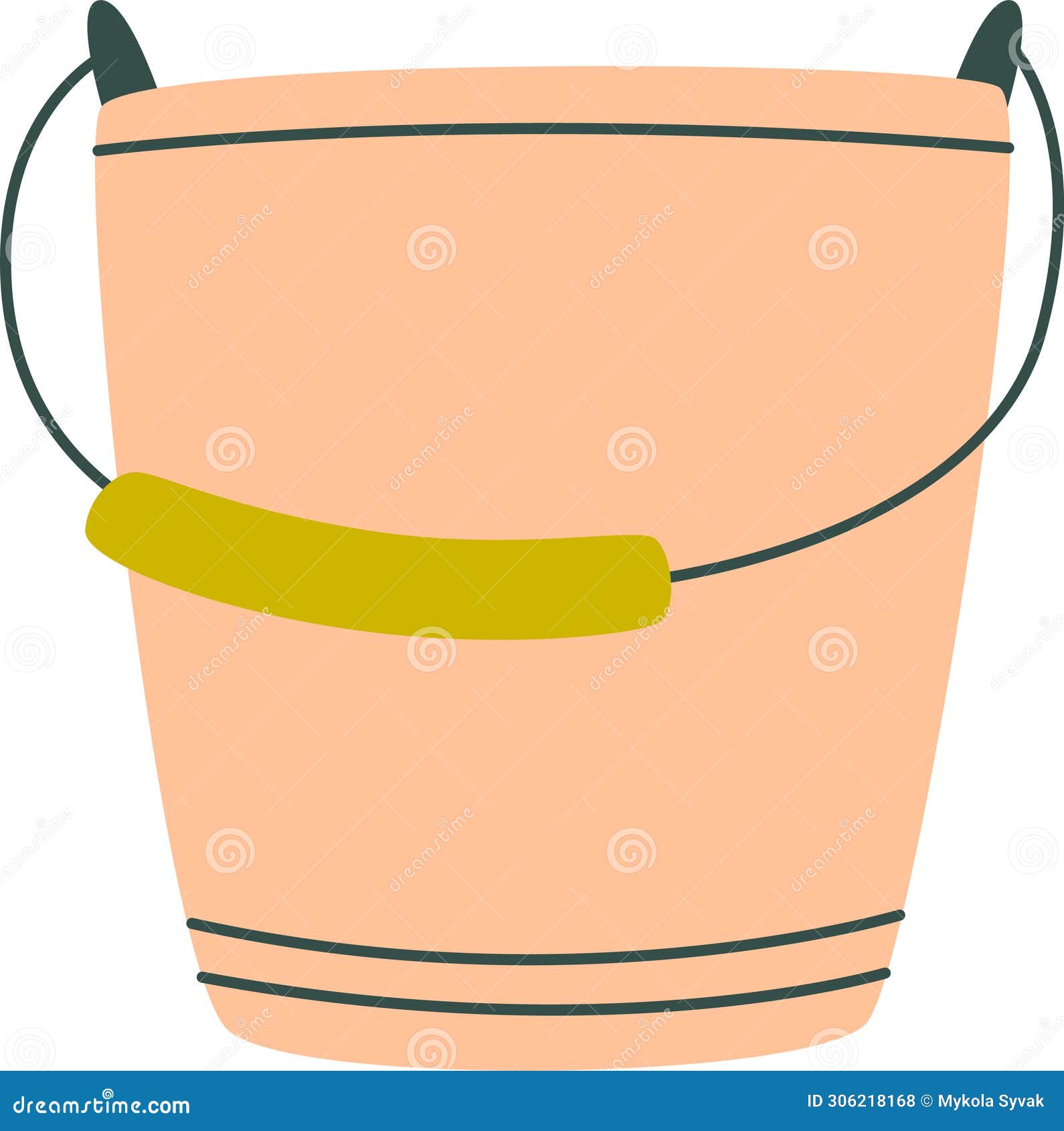 Bucket with Handle stock illustration. Illustration of clean - 306218168