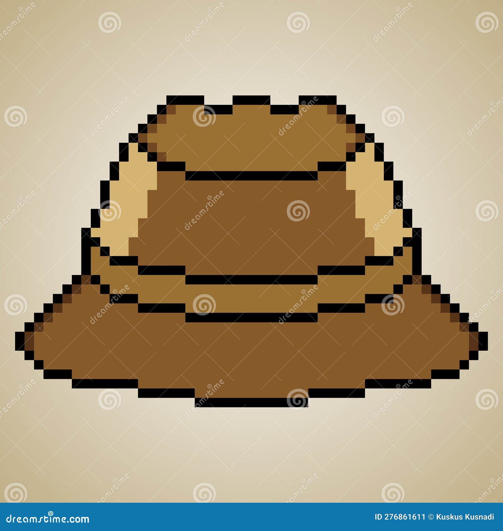 Bucket hat pixel art stock vector. Illustration of bucket - 276861611
