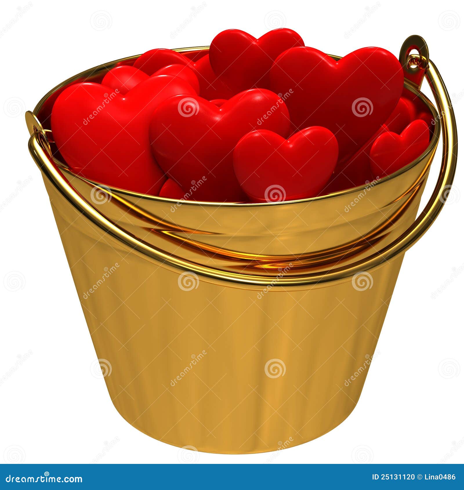 A bucket with hearts stock illustration. Illustration of feeling - 25131120