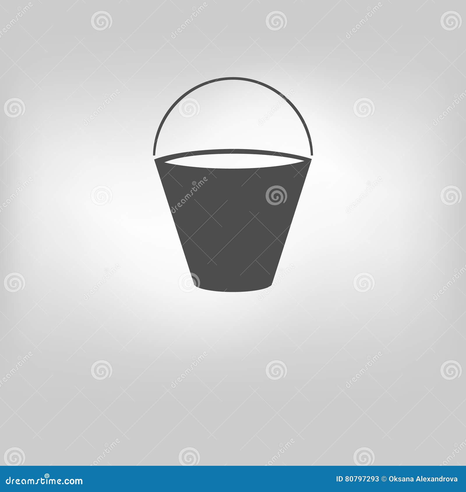 Bucket Icon on Gray Background Stock Vector - Illustration of internet ...