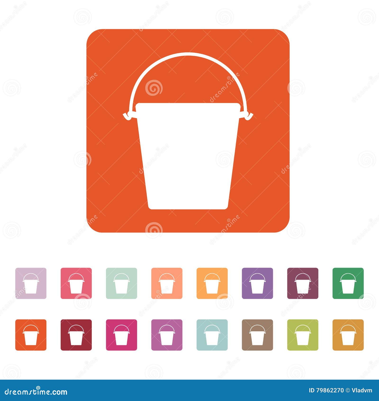 The Bucket Icon. Pail and Bucketful Symbol Stock Vector - Illustration ...