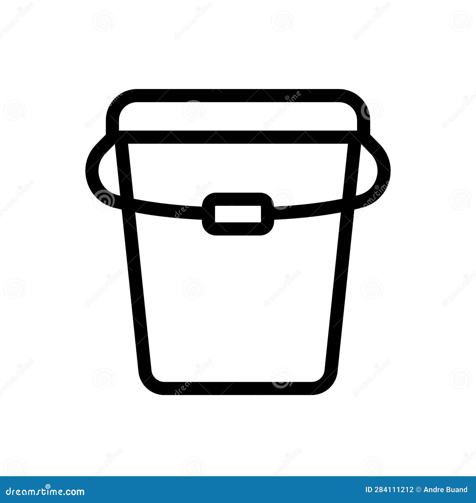 Bucket Line Icon Illustration Vector Graphic Stock Vector ...