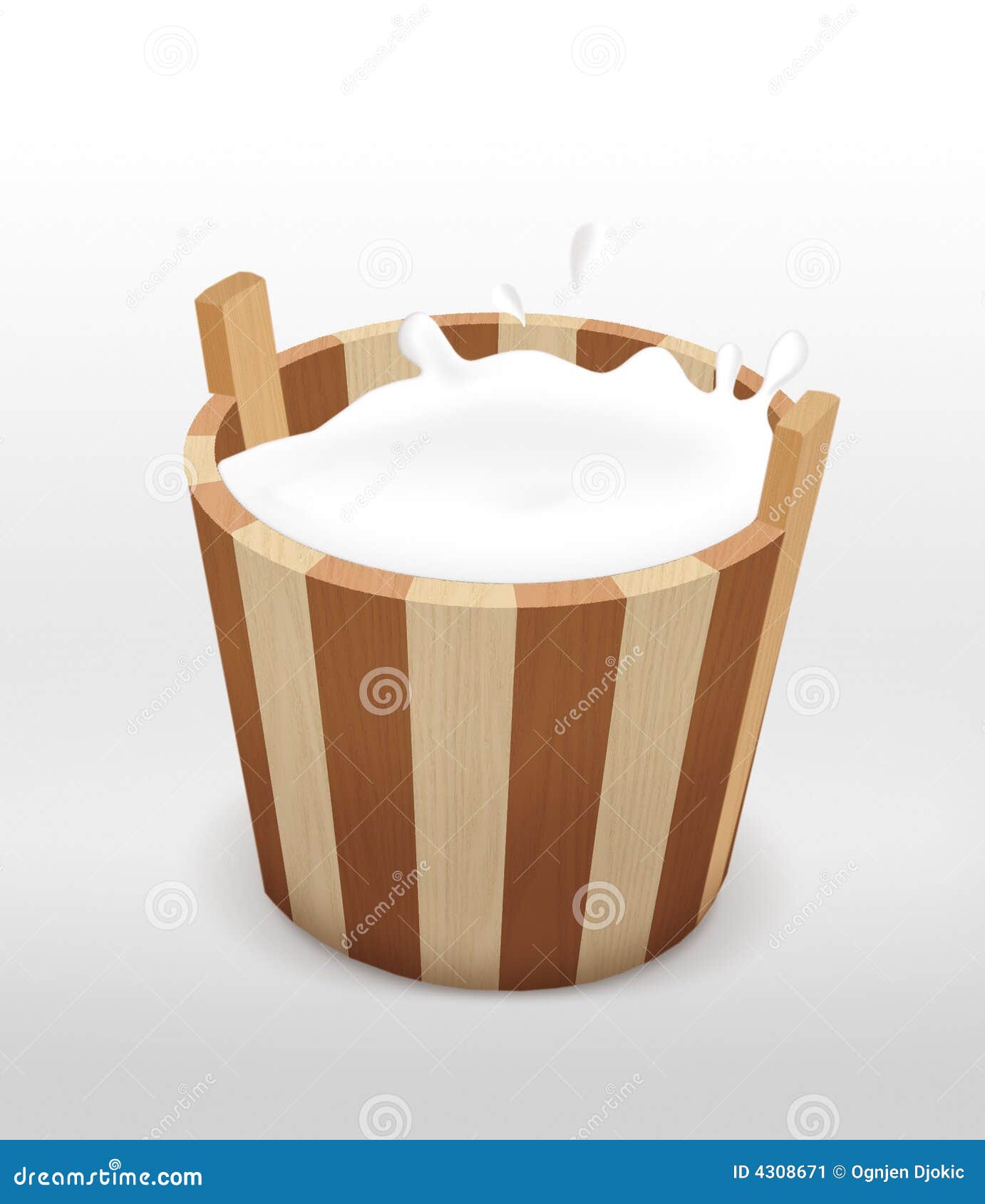 Bucket of milk. stock illustration. Illustration of milk - 4308671