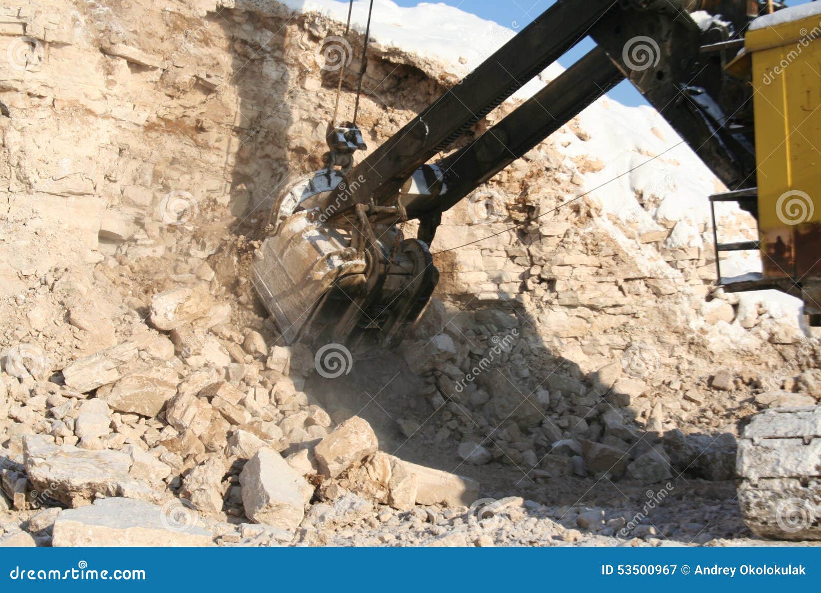 Bucket of mining excavator stock image. Image of dredger - 53500967