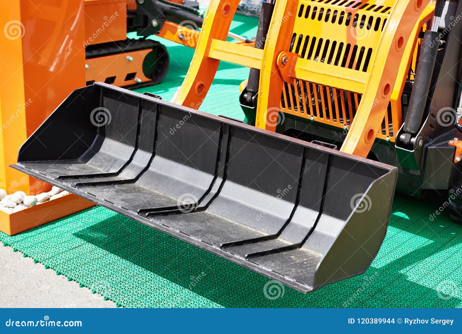 Bucket of mini loader stock photo. Image of sale, shop - 120389944