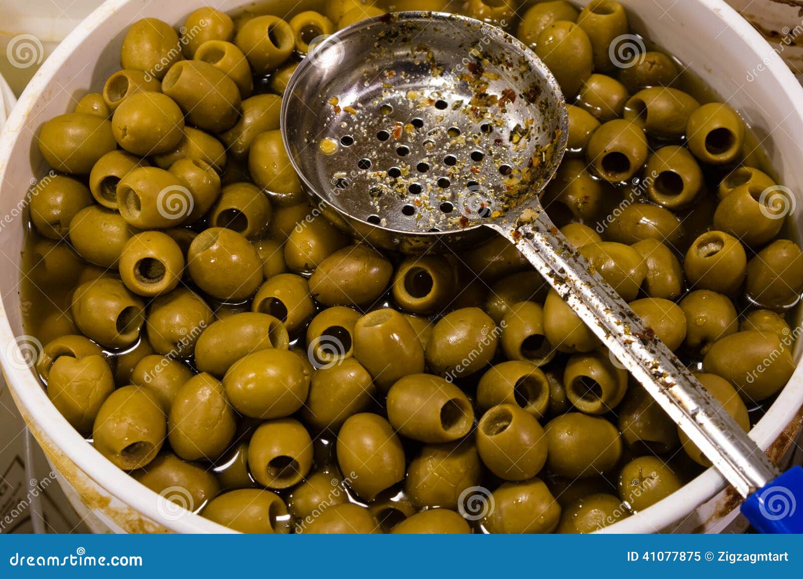 Bucket of Olives in a Grocery Stock Image - Image of ingredient, spice ...